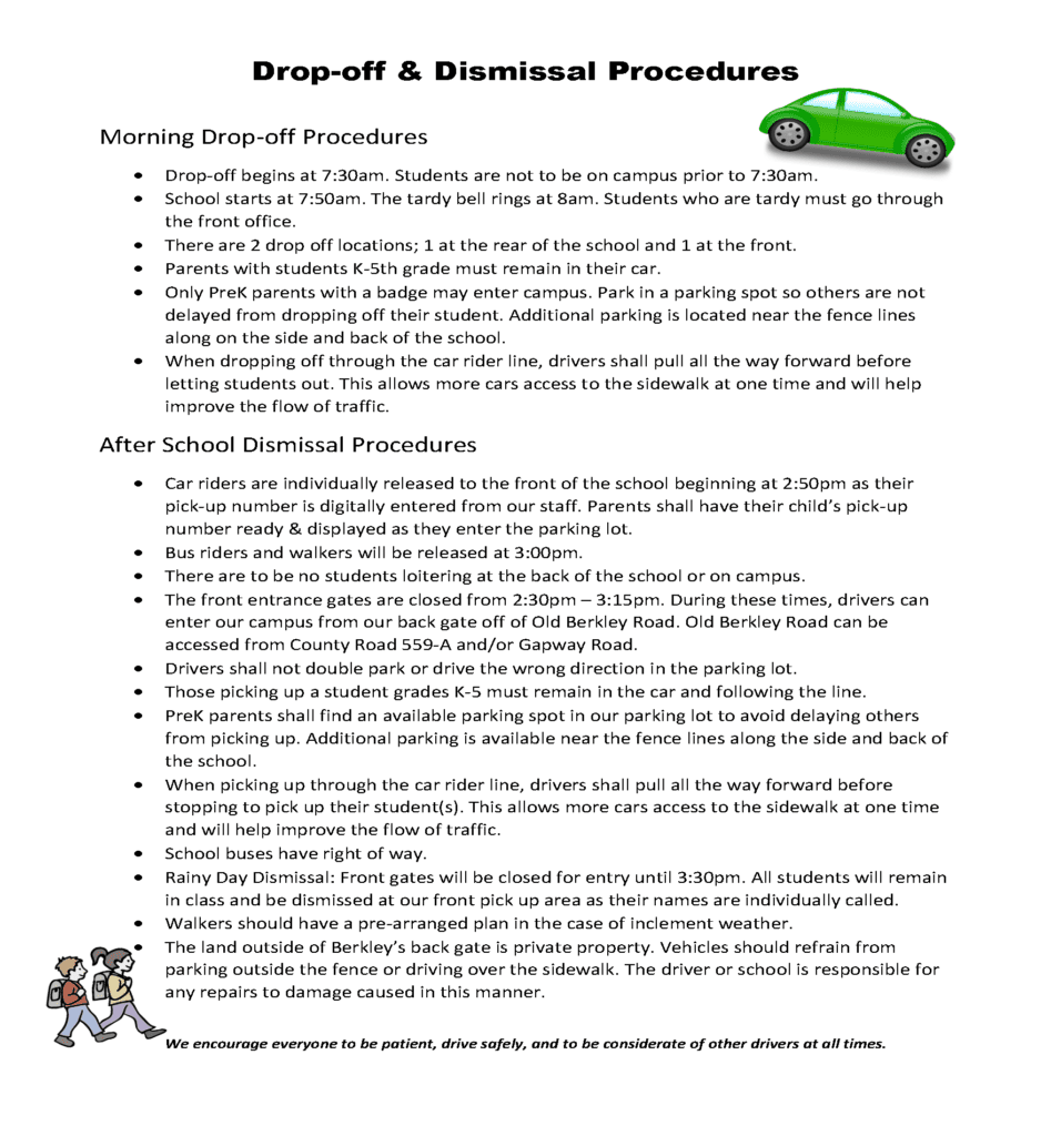 Arrival/Dismissal – Berkley Charter Elementary